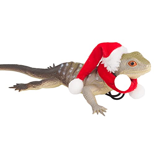 ADOGGYGO Bearded Dragon Halloween Hat Cloak Lizard Christmas Hat Scarf Set, Small Animal Halloween Christmas Festival Costume