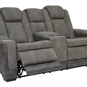 Signature Design by Ashley Next-Gen DuraPella PWR REC Loveseat/CON/ADJ HDRST, 75"W x 40"D x 43"H, Gray