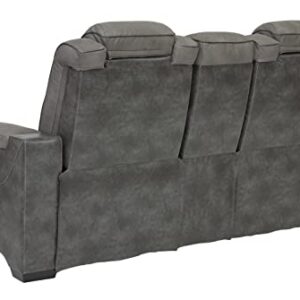 Signature Design by Ashley Next-Gen DuraPella PWR REC Loveseat/CON/ADJ HDRST, 75"W x 40"D x 43"H, Gray