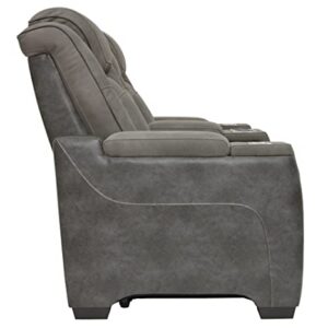 Signature Design by Ashley Next-Gen DuraPella PWR REC Loveseat/CON/ADJ HDRST, 75"W x 40"D x 43"H, Gray