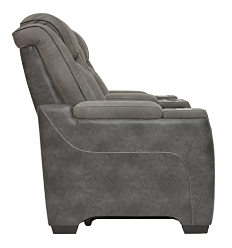 Signature Design by Ashley Next-Gen DuraPella PWR REC Loveseat/CON/ADJ HDRST, 75"W x 40"D x 43"H, Gray