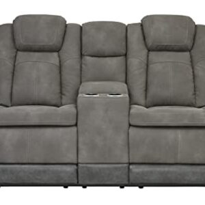 Signature Design by Ashley Next-Gen DuraPella PWR REC Loveseat/CON/ADJ HDRST, 75"W x 40"D x 43"H, Gray