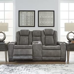 Signature Design by Ashley Next-Gen DuraPella PWR REC Loveseat/CON/ADJ HDRST, 75"W x 40"D x 43"H, Gray