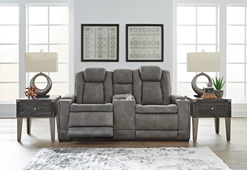 Signature Design by Ashley Next-Gen DuraPella PWR REC Loveseat/CON/ADJ HDRST, 75"W x 40"D x 43"H, Gray