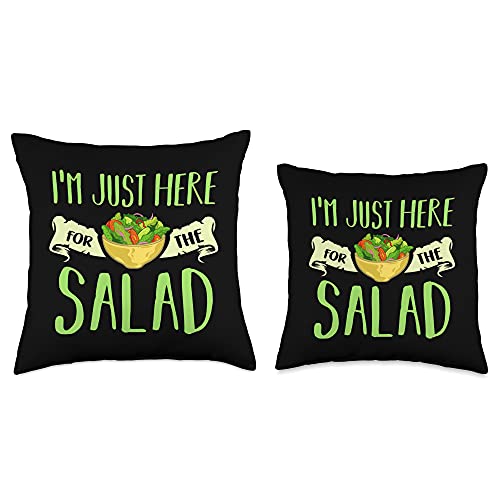 I Love Salad Maker I Love Salad Vegan Dressing Bowl Throw Pillow, 16x16, Multicolor