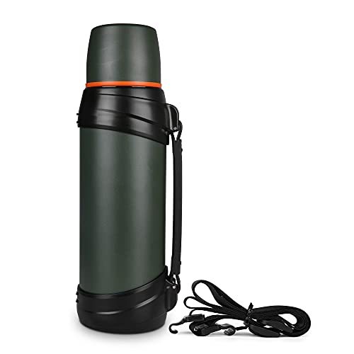 TRY & DO Stainless Steel Water Bottle with Cup 85Oz Vacuum Flask Double-Wall Vacuum Insulated Water Jug for Camping Hiking Travel