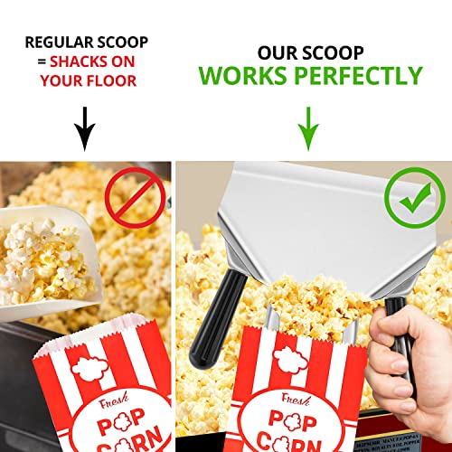 CUSINIUM Double Handle Popcorn Scoop and Dredge Bundle - Metal Popcorn Scooper - French Fry Scoop