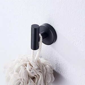 2 Pack Towel Hooks for Bathrooms,Coat Robe Clothes Bath Wall Hooks Wall Mount Heavy Duty Matte Black SUS 304 Stainless Steel Coat Hook, Bathroom Hooks, Kitchen Hooks, Bedroom Hooks(Matte Black)