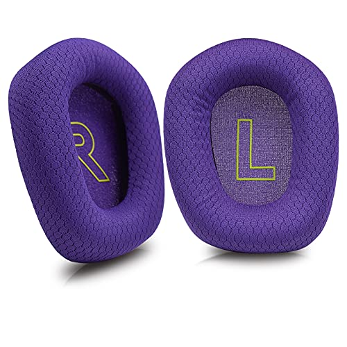 MOLGRIA Ear Pads Cushion, Replacement Fabric Earpads for Logitech G733 Wireless Gaming Headset (Purple)