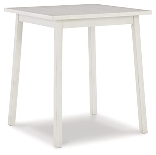 Signature Design by Ashley Stuven Square DRM Counter Table, 32"W x 32"D x 36"H, White