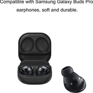 Adhiper Silicone Earbuds Replacement Buds Pro Earbuds Earmuffs Compatible for Samsung Galaxy Buds Pro Earplugs-fit in The Charging case, Noise-Reducing Non-Slip Silicone Earplugs with Filter (Black)