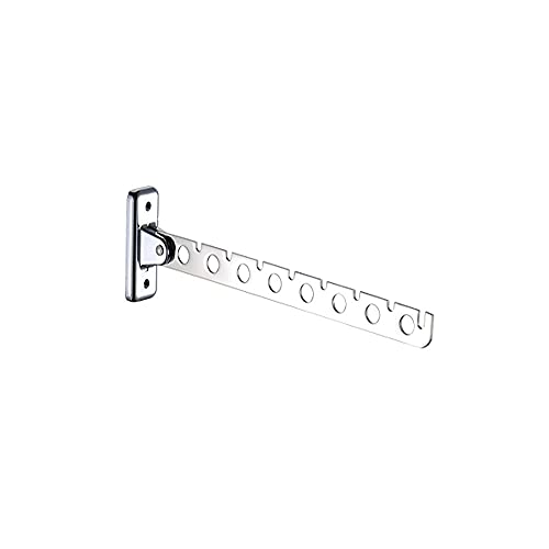 Stainless Steel Wall Mounted Clothes Hanger Clothes Rack Warrobe Organizer Drying Rack Clothes Hanger(8 Holes)