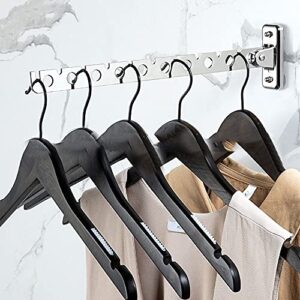 Stainless Steel Wall Mounted Clothes Hanger Clothes Rack Warrobe Organizer Drying Rack Clothes Hanger(8 Holes)