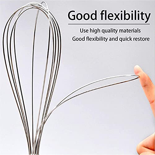 Whisks,Kitchen Whisk Steel,12 Inch Steel Sturdy Wire Whisks for Cooking,Use for Blending,Whisking,Beating or Stirring