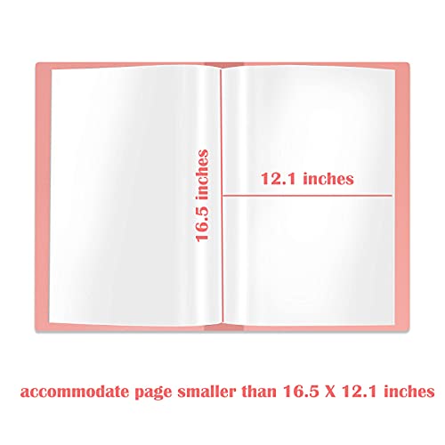 Diamond Painting Storage Presentation Book 40 Clear Pockets Sleeves Protectors Art Portfolio Clear Book for 30 x 40 cm Diamond Painting (Can Accommodate 16.5 X 12.1inch) - Pink