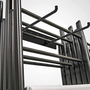 Chair Rack, Folding Chair Storage Rack Heavy Duty Metal Rack Hanging Chairs Wall Mount Rack for Garage 4 Hooks 2 pack