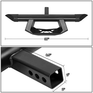 J2 Engineering J2-PT-ZTL-8267 3.5" Wide Heavy-Duty Step Drop Step Oval Tubular Universal Trailer Truck Towing Hitch Step Bar Fits 2" Hitch Receiver