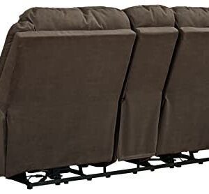 Signature Design by Ashley Next-Gen Gaucho DBL REC PWR Loveseat w/Console, 80"W x 41"D x 43"H, Dark Brown