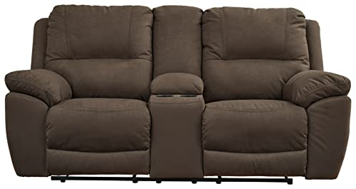 Signature Design by Ashley Next-Gen Gaucho DBL REC PWR Loveseat w/Console, 80"W x 41"D x 43"H, Dark Brown