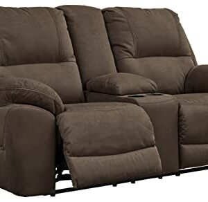 Signature Design by Ashley Next-Gen Gaucho DBL REC PWR Loveseat w/Console, 80"W x 41"D x 43"H, Dark Brown