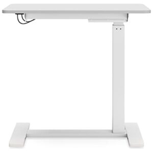 Signature Design by Ashley Lynxtyn Adjustable Height Side Desk, 28"W x 16"D x 26/41"H, Black