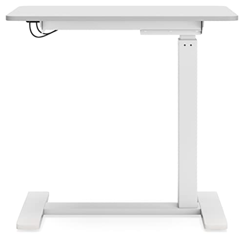 Signature Design by Ashley Lynxtyn Adjustable Height Side Desk, 28"W x 16"D x 26/41"H, Black