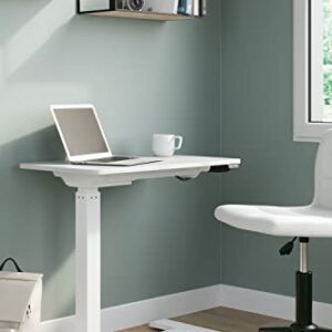 Signature Design by Ashley Lynxtyn Adjustable Height Side Desk, 28"W x 16"D x 26/41"H, Black