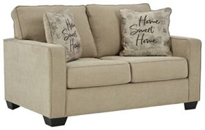 signature design by ashley lucina loveseat, 60"w x 40"d x 38"h, beige