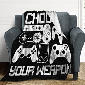 gamer gifts throw blanket video game gaming room decor funny gaming gifts for men boys teen girls