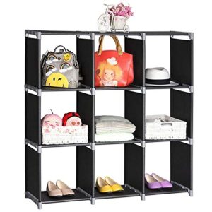 Ochine Cube Storage 9 Cube Closet Organizer Shelves Storage Cube Organizer Bookshelf DIY Closet Organizer Storage Cabinet Shelving Bins Bookcase for Home Bedroom Living Room Office (Ship from USA)