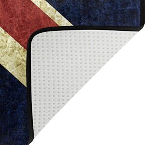 ALAZA Lovely British Flag Non Slip Area Rug 4' x 5' for Living Dinning Room Bedroom Kitchen Hallway Office Modern Home Decorative