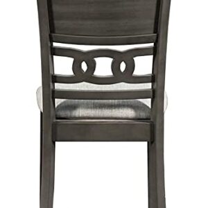 New Classic Furniture Gia Drop Leaf Dining Table with Two Chairs, 42-Inch, Gray