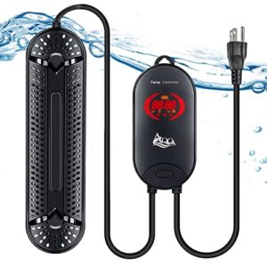 aqqa aquarium heater 800w for 80-220 gallon submersible fish tank heater for aquarium betta fish heater aquarium thermostat heater hydroponic freshwater & saltwater (800w, 80-220gal)