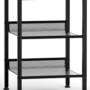 EKNITEY Printer Stand with Storage - 3 Tier Industrial Printer Shelf End Side Table Home and Office