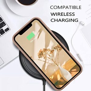 GUAGUA Compatible with iPhone Xs/X Case 5.8 Inch Liquid Silicone Soft Gel Rubber Slim Microfiber Lining Cushion Texture Cover Shockproof Protective Anti-Scratch Phone Cases for iPhone Xs/X Khaki