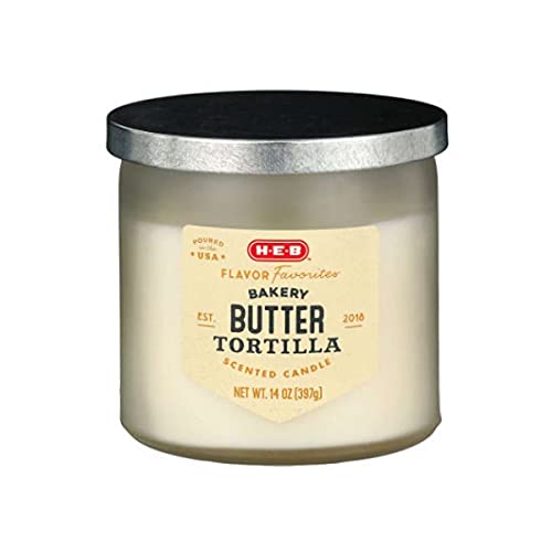 HEB Butter Tortilla Scented Candle 14oz, 1 Count