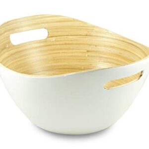 Large Reusable Popcorn Bowl and Chip Holder, Snack Container | Serving Bucket for Family and Parties | Lightweight Bamboo Wood Party Bowls, Buckets, Holders and Containers