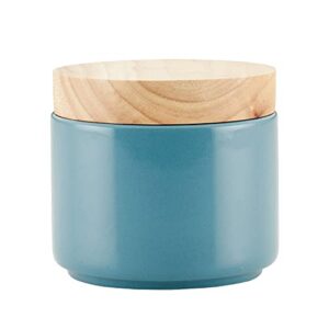 Rachael Ray Ceramics Stacking Spice/Seasoning Box Set with Lid, 2 Piece, Agave Blue