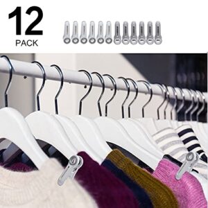 Traceless Clothes Pins12PCS,Plus Plastic Clips with Soft TPE Grip,Non-Slip Drying-Clothing pins Beach Towel Clips Clothes pins,Food Bag Clips for Outdoor Home Kitchen clothespins Clothespin