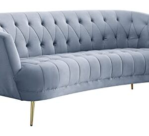 Acme Furniture Upholstered Sofas, Light Gray/Gold