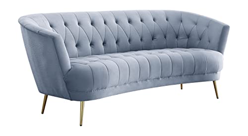 Acme Furniture Upholstered Sofas, Light Gray/Gold