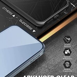 SUPCASE UB Edge Pro Series Case for iPhone 13 Pro Max (2021 Release) 6.7 Inch, Slim Frame Clear Protective Case with Built-in Screen Protector (Cerulean)