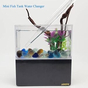 AREPK Aquarium Coral Feeder Fish Feeder Waste Clean Tool Manual Cleaner Water Changer Fish Tank Cleaning Tool Siphon Dropper Waste Remover Aquatic Bottom Feeder Pipette (25IN)