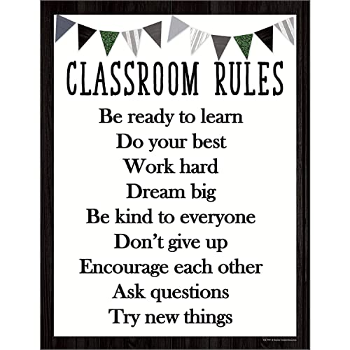 Teacher Created Resources Modern Farmhouse Classroom Rules Chart