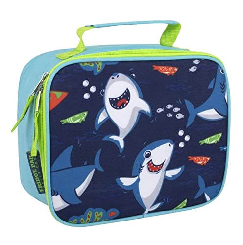 Trail maker Tiny Lunch Bag for Kids, Fun Insulated Lunch Box Containers for School for Boys and Girls (Snarky Sharkies)