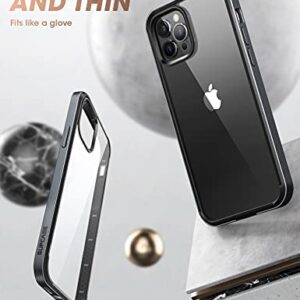 SUPCASE Unicorn Beetle Edge Series Case for iPhone 13 Pro Max (2021 Release) 6.7 Inch, Slim Frame Clear Case with TPU Inner Bumper & Transparent Back (Black)