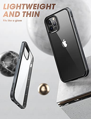 SUPCASE Unicorn Beetle Edge Series Case for iPhone 13 Pro Max (2021 Release) 6.7 Inch, Slim Frame Clear Case with TPU Inner Bumper & Transparent Back (Black)