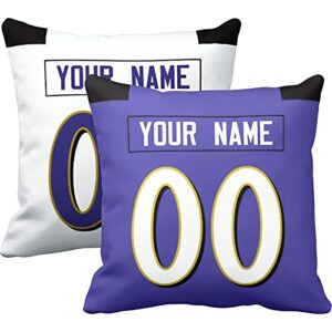 throw pillow 2 packs custom any name and number for men youth boy gift