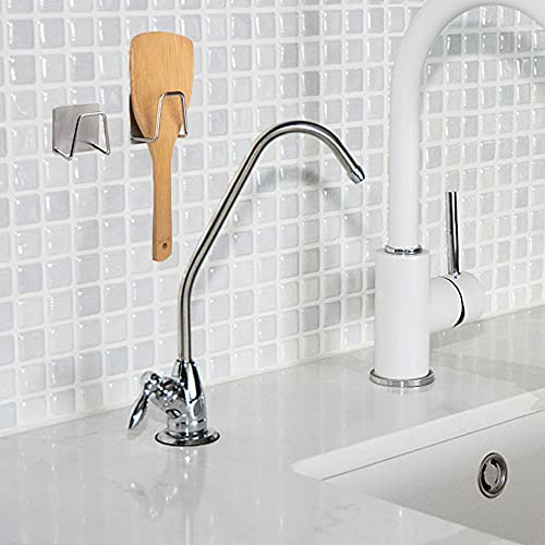 Sponge Holder for Sink Caddy, Adhesived No Drilling, Rustproof Waterproof Stainless Steel (Silver)