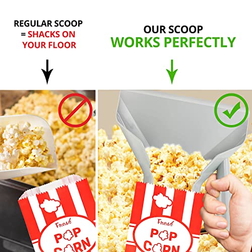 CUSINIUM Commercial French Fry Scooper - Polycarbonate Plastic Fry Scoop | Popcorn Scoop - Right Handle